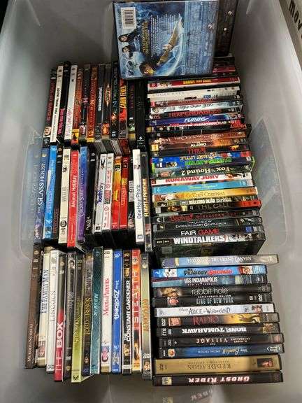 Over (600) DVDs, a few unknown, most are like new, 4 boxes - Albrecht ...