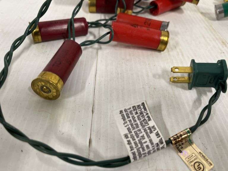 (2) Man cave/bar shotgun shell string lights, 4'L, good, both working ...