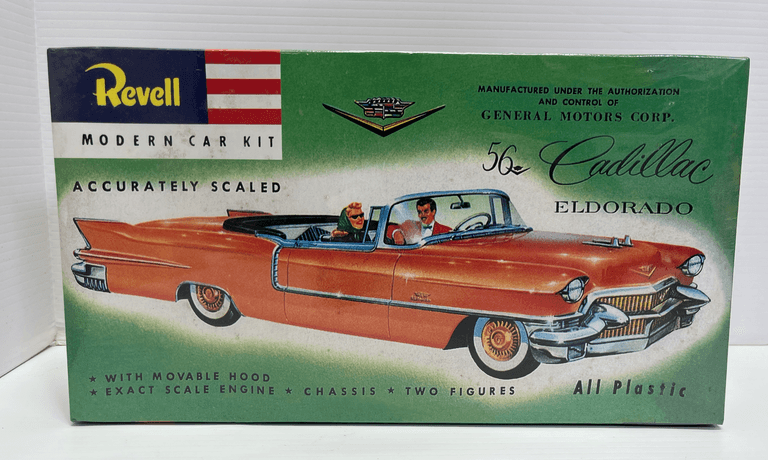 1956 Cadillac Eldorado Model Kit, Revell, No. 0200 in box, 12" x 6" x 2 ...