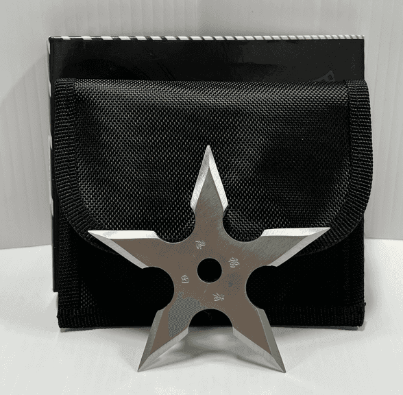 Ninja five-point silver throwing star, perfectly balanced piece ...
