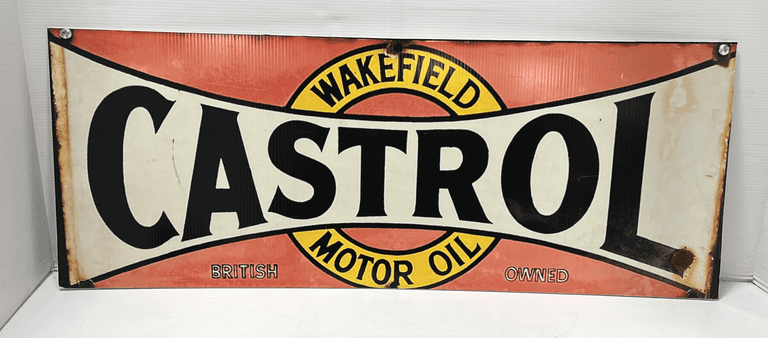Castrol corrugated cardboard sign, 42 1/2" x 16 1/2" - Albrecht Auction ...