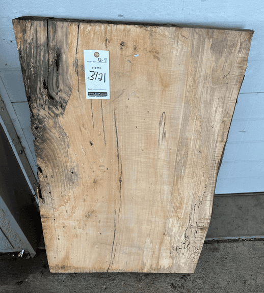 Spalted red maple live edge rough sawn, 23" to 24"W x 2 1/2"Thick x 36 ...