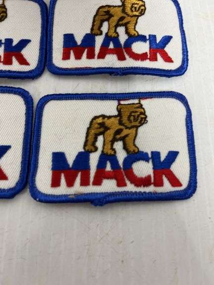 (35) Embroidered sew-on patches, 2" x 3", "MACK" Bulldog, new ...