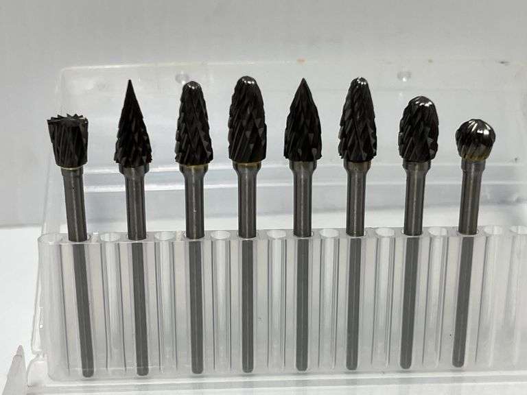 10-Piece tungsten carbide grinding/deburring bit set, double cot ...
