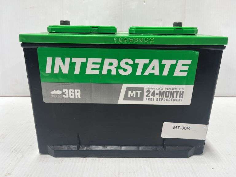 Interstate automotive battery, top post, guaranteed to be fully charged ...
