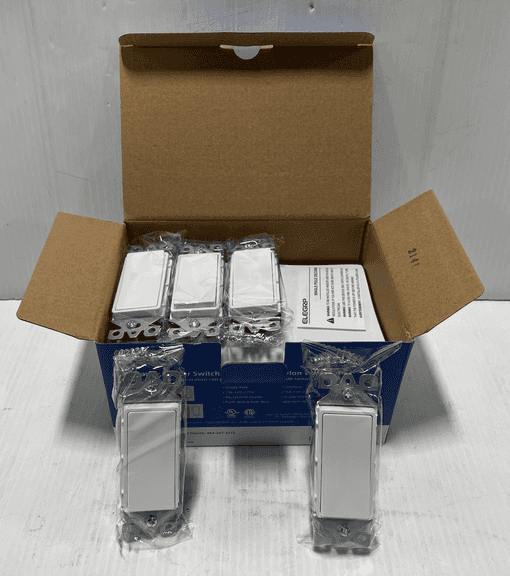 (10) Counrt Contractor pack of Decora light switches, rocker style with ...