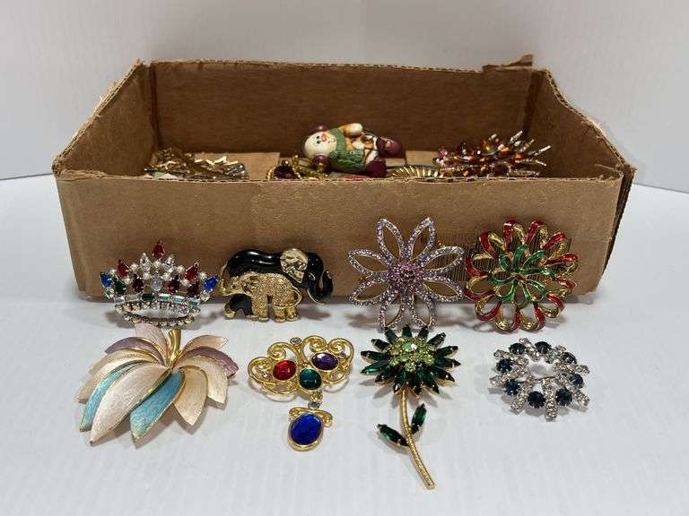 Older brooch pins with stones, up to 3"H; Except where specifically ...