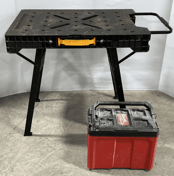 DeWALT fold-out work table with handle, 23 5/8"W x 34"L with handle ...