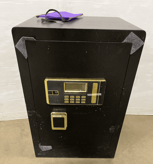 Safe box with LCD display with keys, 16"W x 13"D x 24"H, new - Albrecht ...