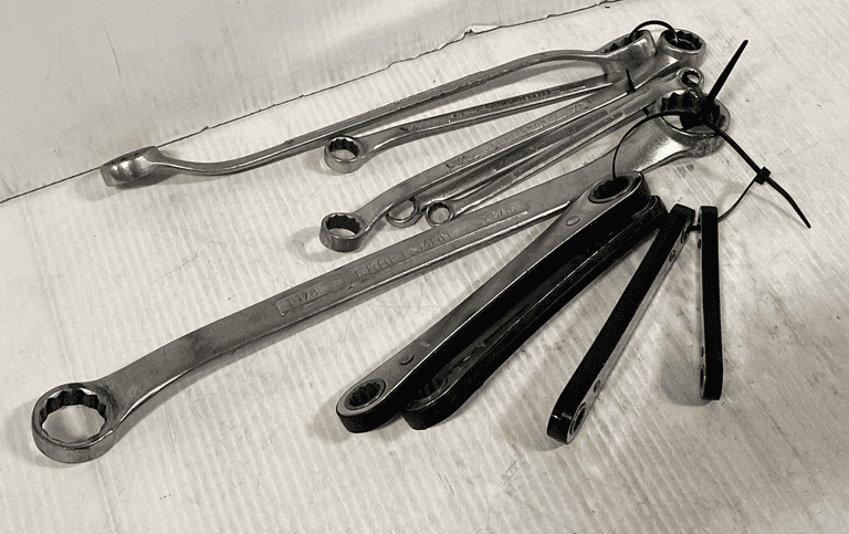 (6) Craftsman double sided wrenches, 3/8" to 1 5/16", with (4) Sears ...