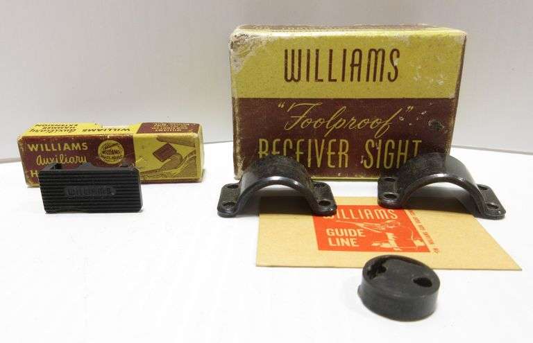 Older Williams Gun items, includes: 1- Williams hammer extension in box ...