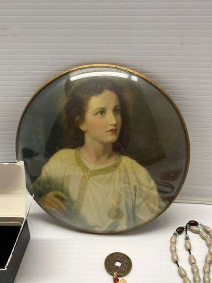 (2) 1940s Peter Watson Studio handmade round convex bubble glass ...