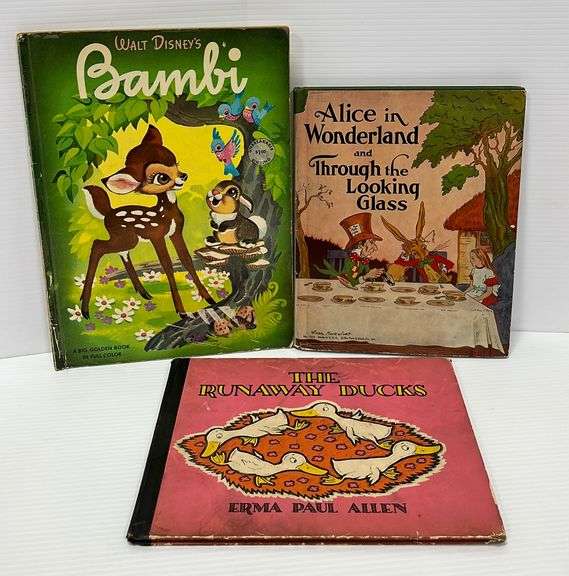Vintage childrens books, include: 1949 Walt Disney's Bambi from Big ...