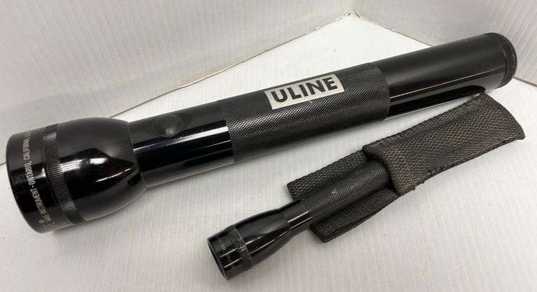 (2) Maglite flashlights, large and small size, up to 12"L, used, works ...