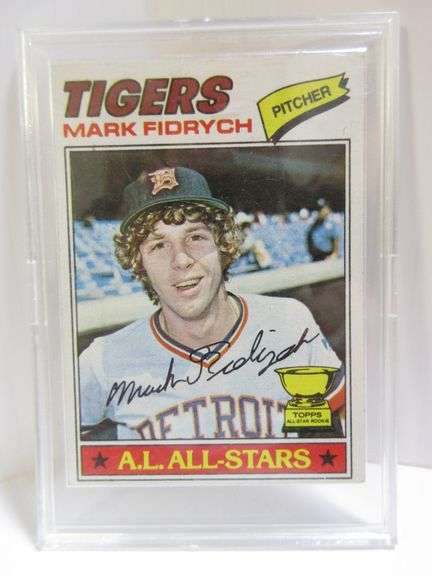 (5) Assorted MLB trading cards, includes Mark Fidrych rookie card, not ...