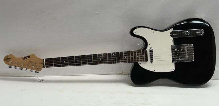 Electric guitar S101, black, telecaster body style, 39"L, tested, plays ...