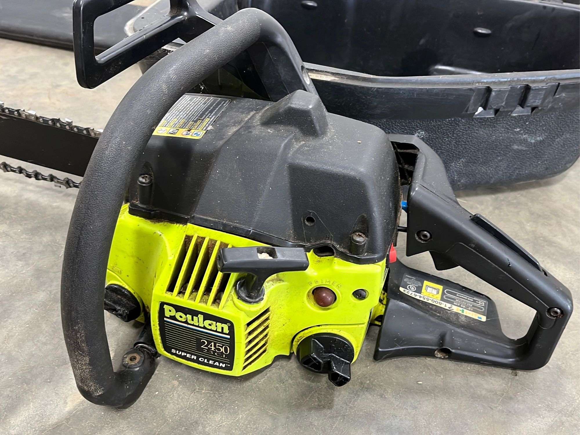 Poulan 2450 Super Clean chainsaw 18 blade ran last year not started since Albrecht Auction Service