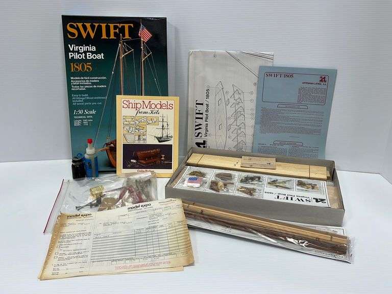 Swift Virginia Pilot boat 1805, 1/50 scale; Ship model from kits book ...