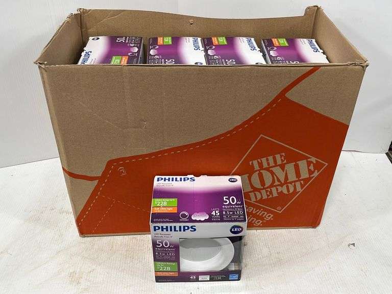 10-Piece Philips 5W equivalent 8.5 LED recessed retrofit trim, 4", new ...