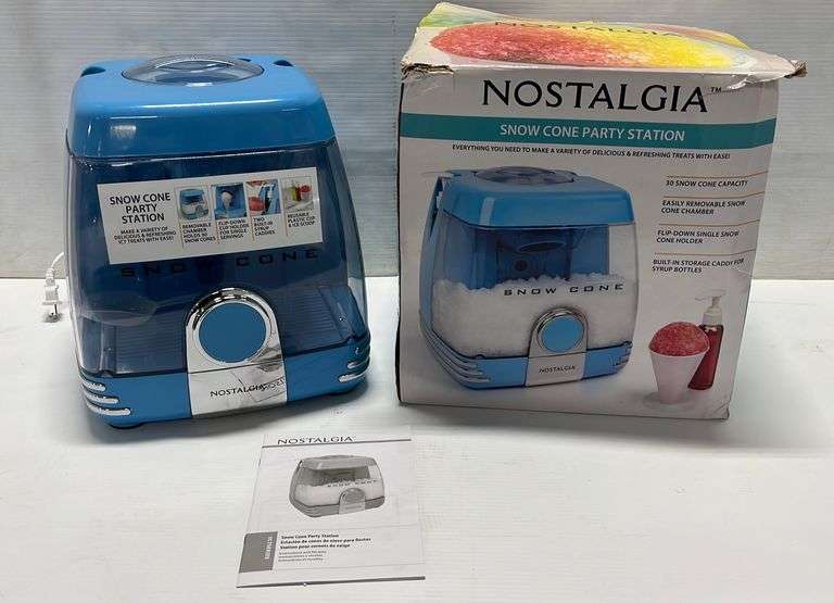 Nostalgia snow cone party station, used two times - Albrecht Auction ...