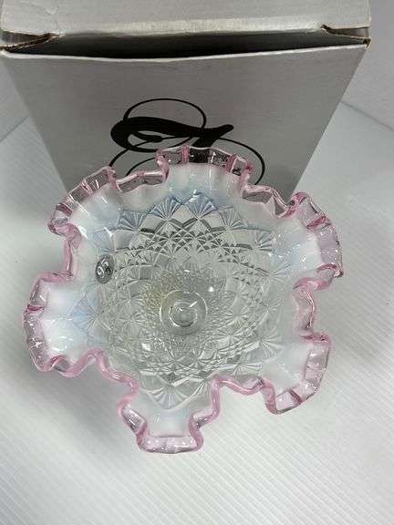 95th Anniversary Unique Fenton fine cut block pink and French white ...