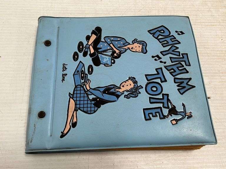 45 RPM record carrier with (12) 45s from the 1960s, includes Chubby ...