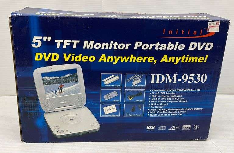 Initial brand portable DVD player, model IDM-9530, NIB - Albrecht ...