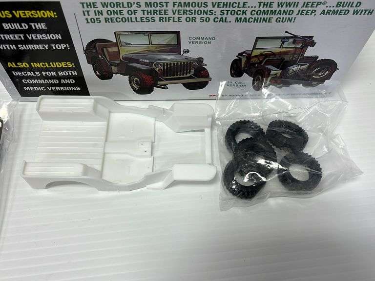 (4) Plastic car model kits, include: 1/24 scale Accurate Miniatures ...