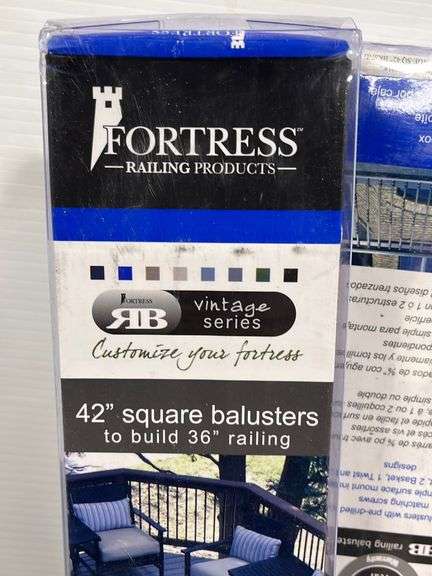 (20) Fortress 42" square banisters to build 36" railing, 2 packs of 10, new - Albrecht Auction ...