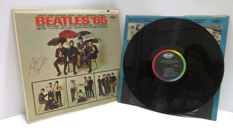 John Lennon signed Beatles 1965 vinyl LP, T-2228, great, found in a ...