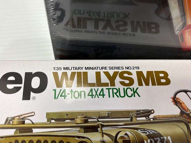 (4) Plastic car model kits, include: 1/24 scale Accurate Miniatures ...