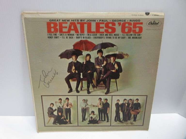 John Lennon signed Beatles 1965 vinyl LP, T-2228, great, found in a ...