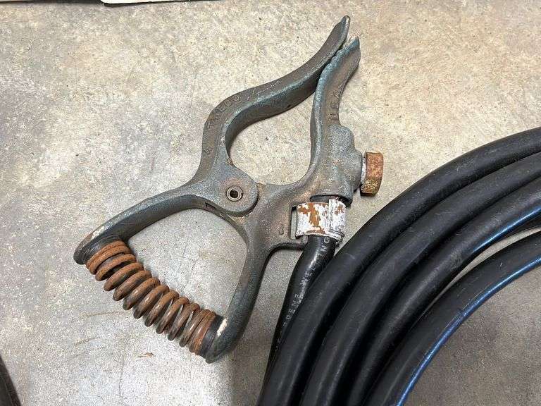Welding cables, 20' ground jumper, spring clamps, on both ends, No. 2 ...