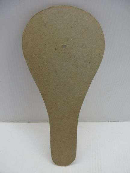 Royal Crown Cola cardboard hanging sign; Buster Brown paddle ball toy ...