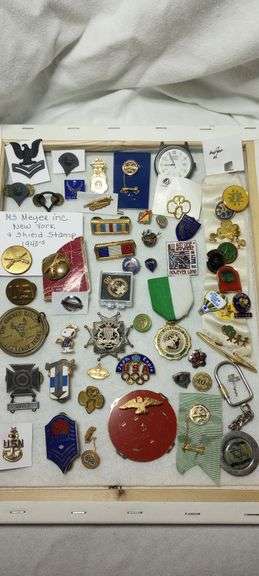Antique and vintage military, masonic, girl scouts, olympic, and more ...