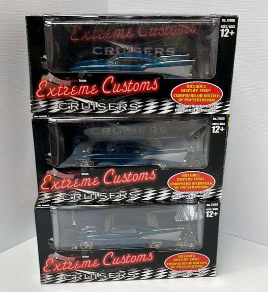 (3) Extreme Customs Cruisers, Thom Taylor Designs, "Chezoom", 8"L, NIP ...