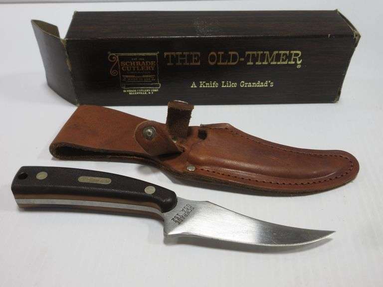Old Timer knife with sheath, 152OT Sharpfinger, 7 1/4" overall ...