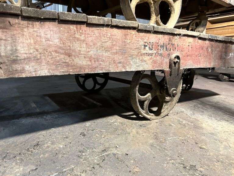 (5)-Antique Railroad Carts, Assorted Sizes, Largest is 36" x 63 ...