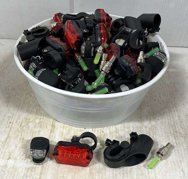 Heavy bin full of various new LED multi-setting blinking lights ...
