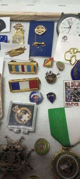 Antique and vintage military, masonic, girl scouts, olympic, and more ...