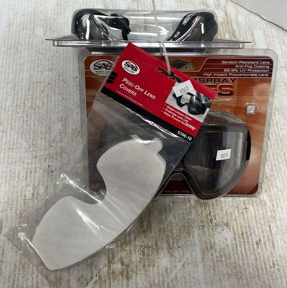 SAS Deluxe overspray goggles with peel off lens covers, 2- Sets of ...