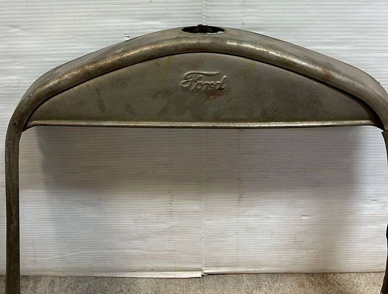 Ford Model A front radiator shroud, brass, 22" x 21", great patina ...