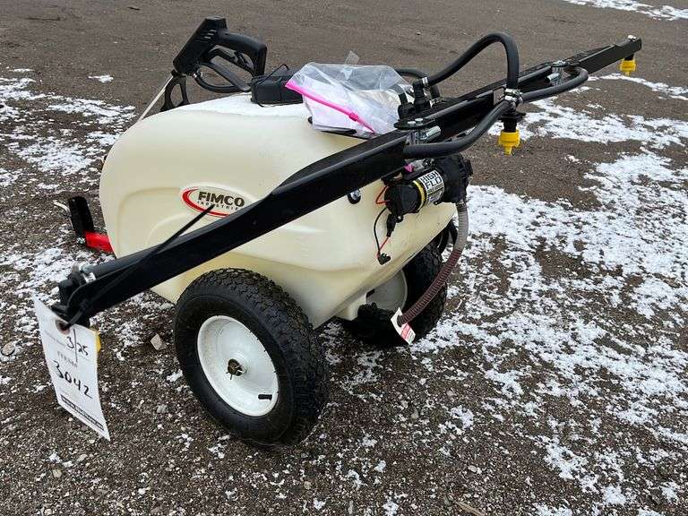 Fimco 30-gallon lawn and garden trailer sprayers, used once, looks new ...