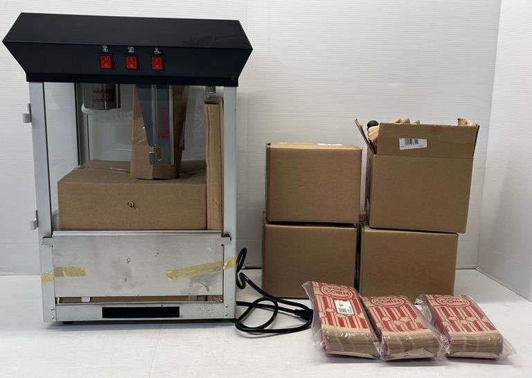 Galaxy popcorn popper, needs put together comes with scoop and boxes of ...