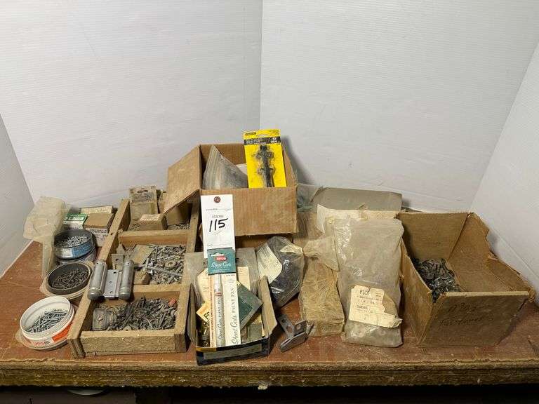 Group with Assorted Hardware, 12mm Brass Ball Catches, Magnetic Catches ...