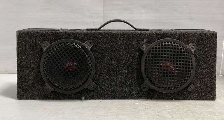 Pair of 8" punch subwoofers in truck speaker box, 30"W - Albrecht ...
