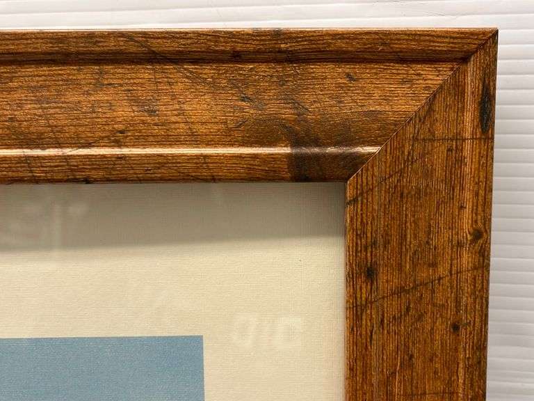 Framed Nixon Galloway airplane print, "Country Christmas", 23"W x 19"H ...