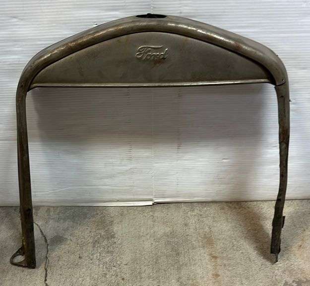 Ford Model A front radiator shroud, brass, 22" x 21", great patina ...