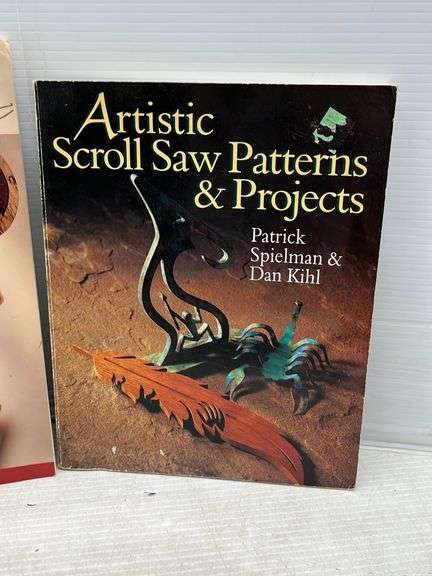 (2) Scroll saw pattern books with inlay patterns included, lots of ...