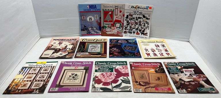 (13) Assorted cross stitch pattern books - Albrecht Auction Service